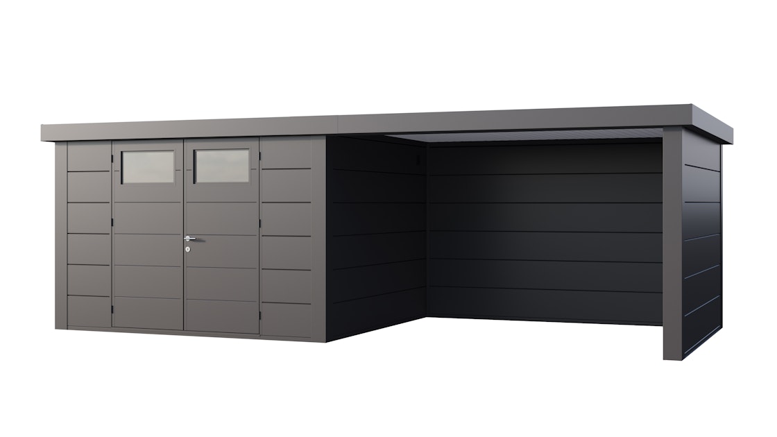 Telluria Metallgerätehaus Classico 3330 mit Lounge Anbau large (ca. 344 ...