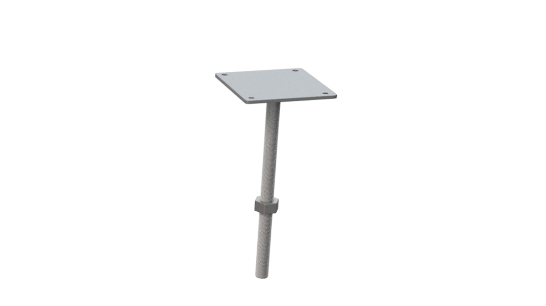 Cobra Fastener Fundament Flat support 90x90 mm feuerverzinkt NF P 94 ...